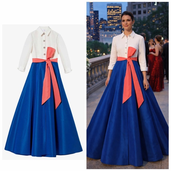 Carolina Herrera | Dresses | Carolina Herrera Colorblock Evening Gown ...